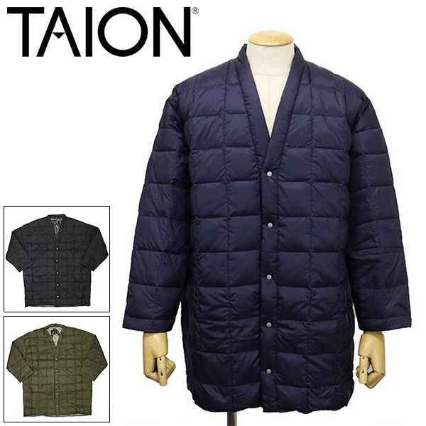 正規取扱店 TAION (タイオン) 101HT HANTEN DOWN CARDIGAN ベーシック ハンテン ダウンカーディガン TA013 全3色 通販 THREE WOOD WEB 本店