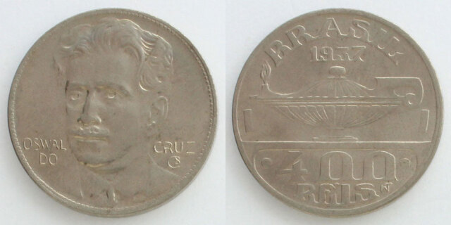 ブラジル 1937 400レイス オズワルド・クルス