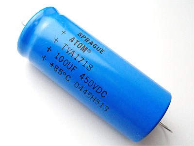Sprague ATOM 100μF/450VDC TubeWorks