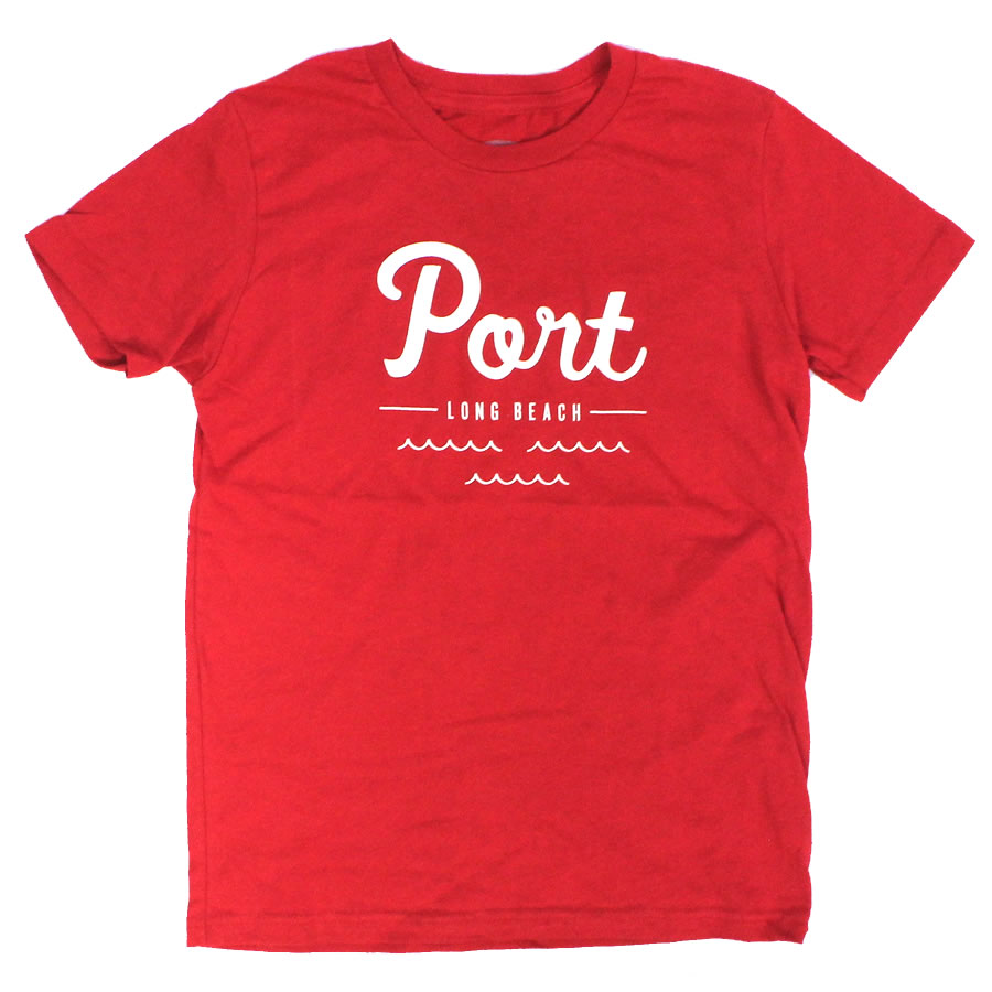 PORT LBC (ポート) 半袖 Tシャツ ユース YOUTH/ LOGO TEE KIDS - RED