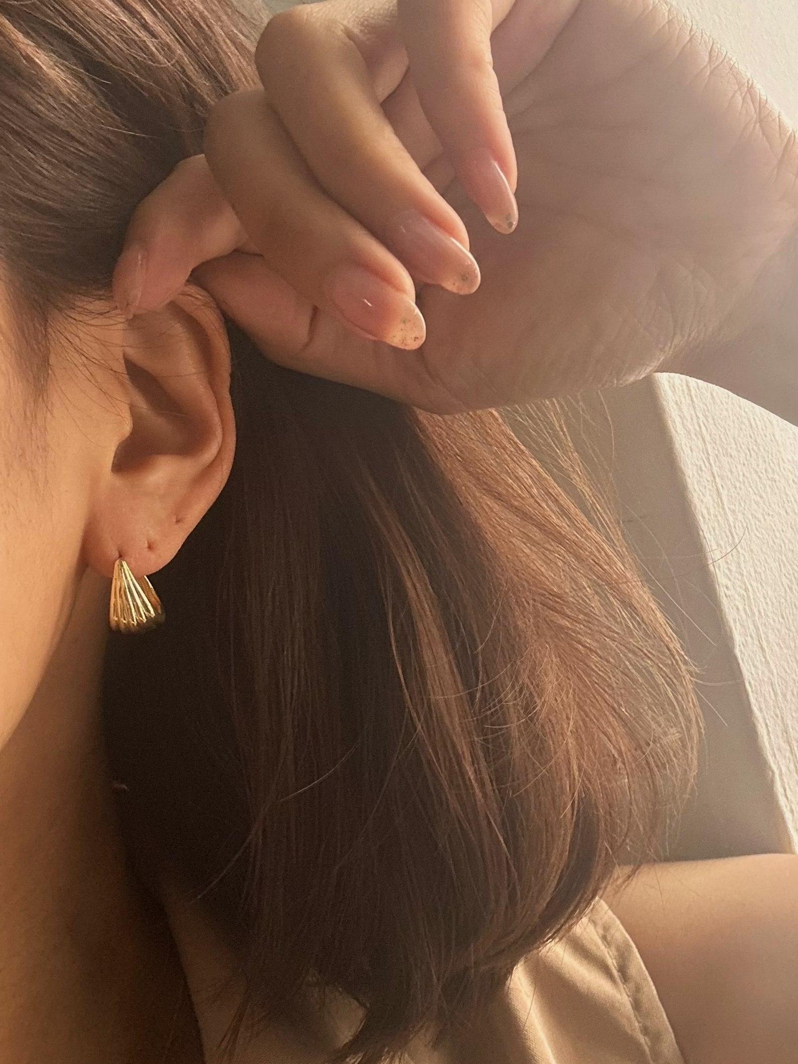 Shell design hoop pierce（2color）silver925 ulu（ウル）