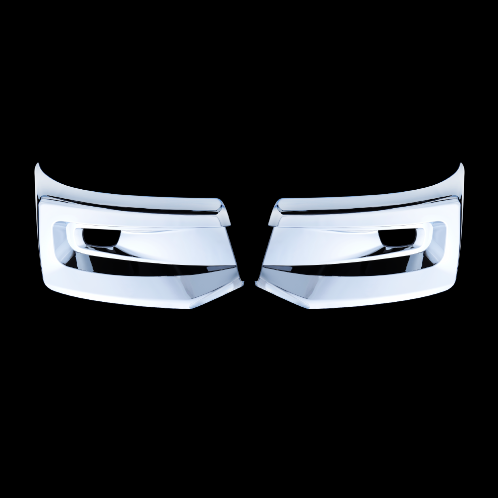 20キャンター 標準 フロントバンパーコーナースポイラー 2t ふそう 交換式 クロームメッキ 510568 510569 ジェットイノウエ製 ...