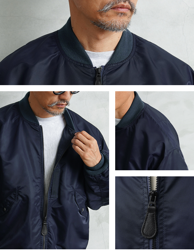 WAIPER.inc 米軍 L-2A フライトジャケット MIL-J-5392Aモデル NAVY カスタムモデル【WP145】 ミリタリーファッション