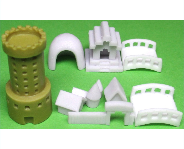 RPG風「街や建物」 建物と橋のセットYSK】【鉄道模型】【レジンキット】【フリースケール】【RPG風】【ネコポス可】