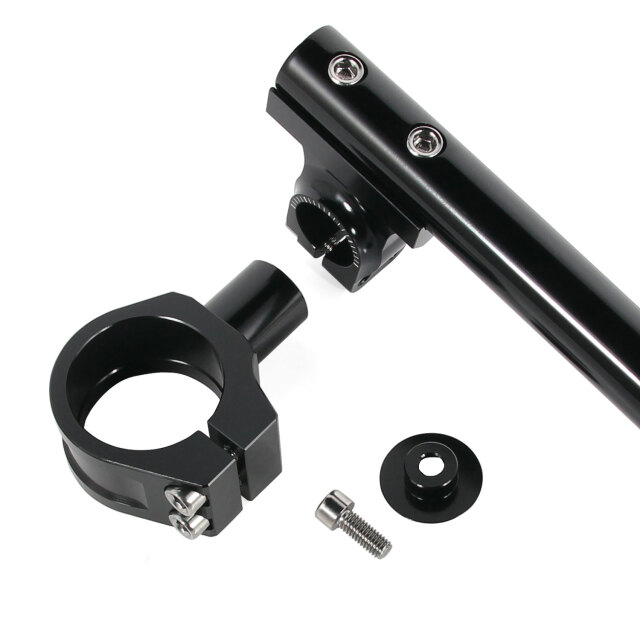 汎用 セパレートハンドル 43mm 43パイ セパハン キット ブラック 黒 角度調整付 HIGHタイプ 22.2mm アルミ削り出し バイク ...