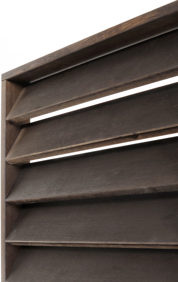 特注ルーバーフェンス匠・ブラウン色/高さ＋横幅＝合計120cm以内 天然木製 サイズオーダー 目隠し 格子 おしゃれ 国産 日本製