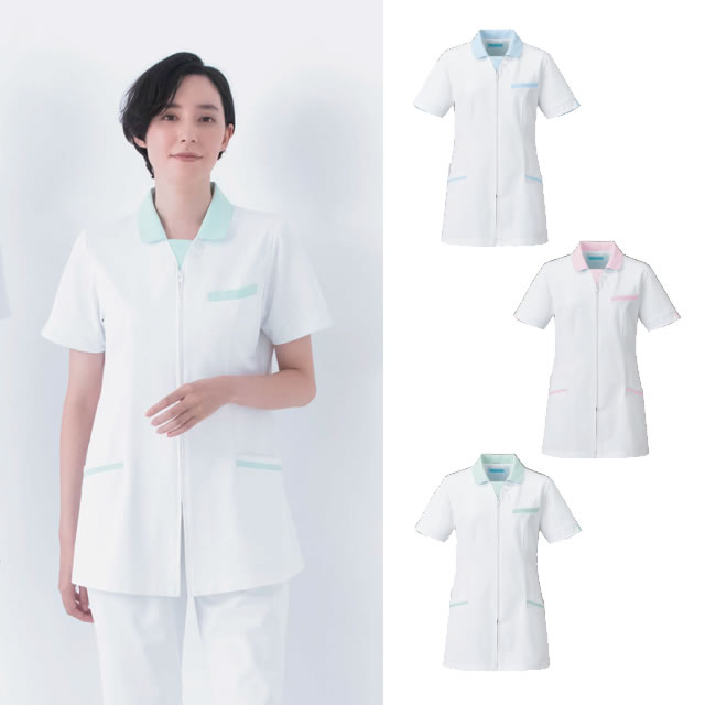 KAZEN(カゼン)779-21 779-22 779-23 レディスジャケット半袖｜ドクター白衣、ナースウェア通信販売「白衣のナカノ」