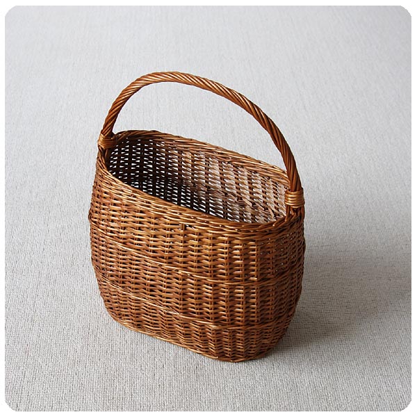 イギリス アンティーク バスケット ショッピングかご 英国 雑貨「籐製・ラタン」V-387 antique gallery yellowdesign｜アンティーク ギャラリー イエローデザイン