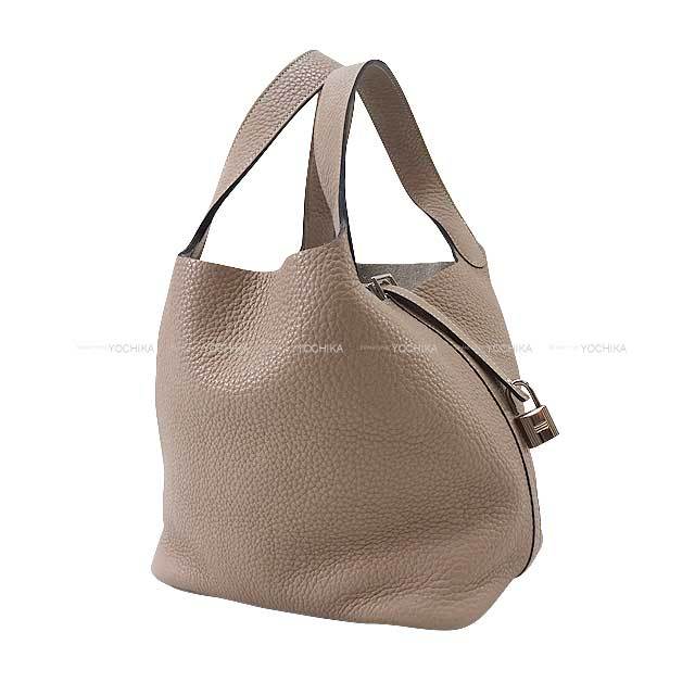 HERMES エルメス ハンドバッグ ピコタンロック 22 MM トゥルティールグレー (グリトゥルトゥレール) トリヨンクレマンス シルバー ...