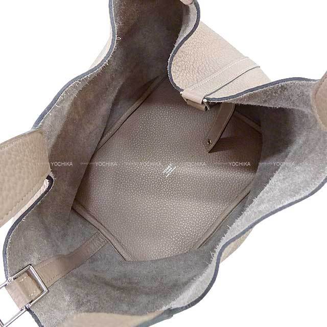 HERMES エルメス ハンドバッグ ピコタンロック 22 MM トゥルティールグレー (グリトゥルトゥレール) トリヨンクレマンス シルバー ...