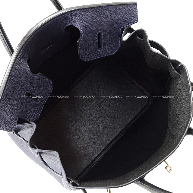 HERMES エルメス ハンドバッグ オータクロア40 バイカラー ブルー