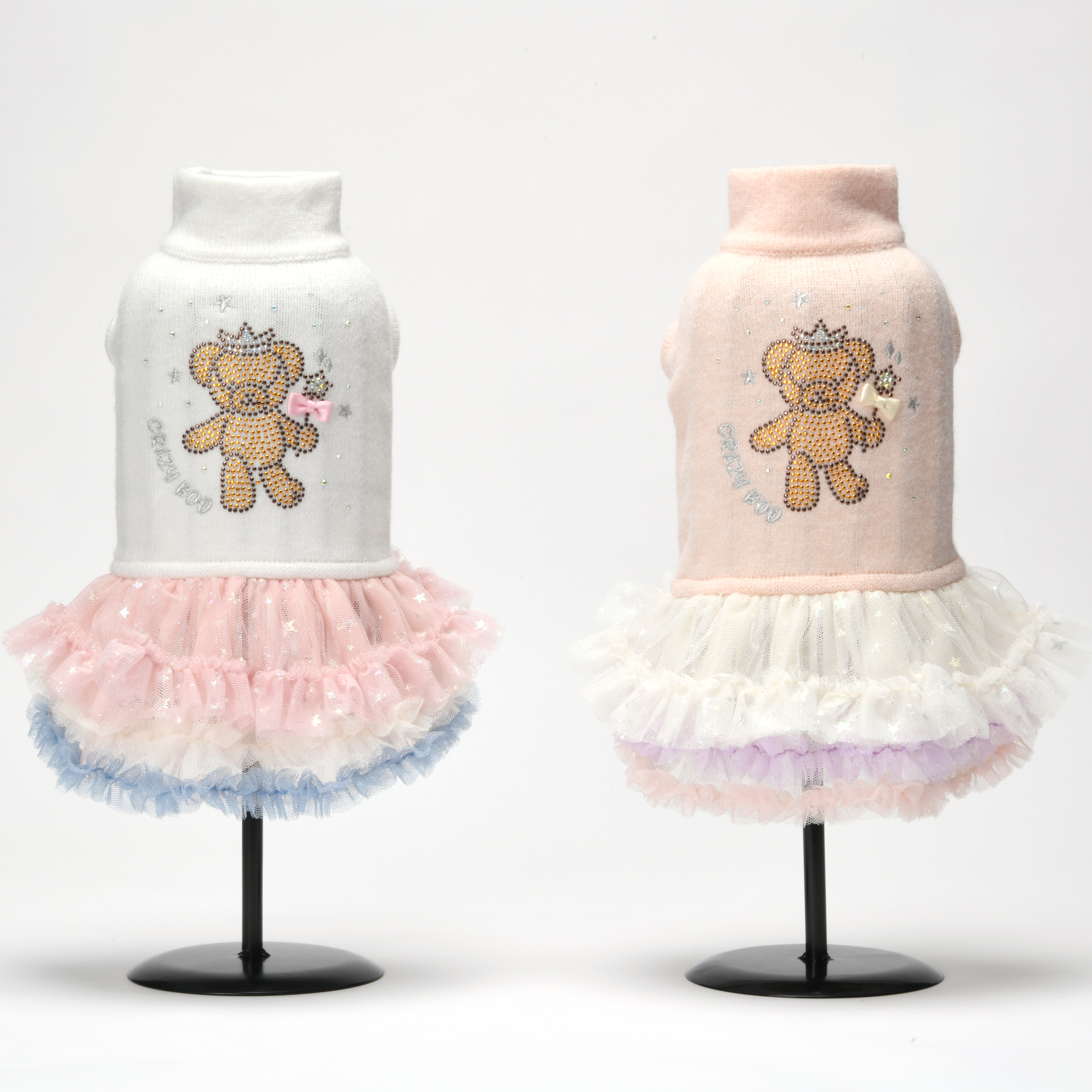 Crazy Booベアストーンチュールワンピ【 クレイジーブー 犬服 犬グッズ ドッグウェア かわいい おしゃれ cool 秋冬A/W