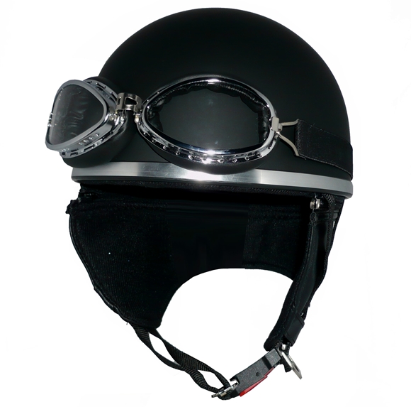 ZK-200 装飾ゴーグル付きビンテージ（マットブラック） SG公認 125cc以下対応