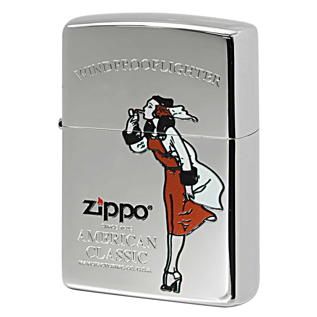 Zippo ジッポー ウインディ ガール Windy Girl クリアカラー レッド ウィンディ_CLRD｜Zippo専門店フラミンゴ：本店