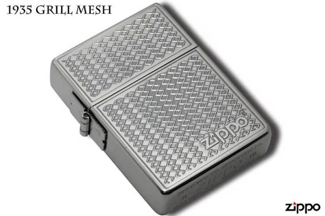 Zippo ジッポー 1935レプリカ グリルメッシュ シルバーいぶし 両面加工 1935 Grill Mesh Silver Oxidized C｜Zippo専門店フラミンゴ：本店