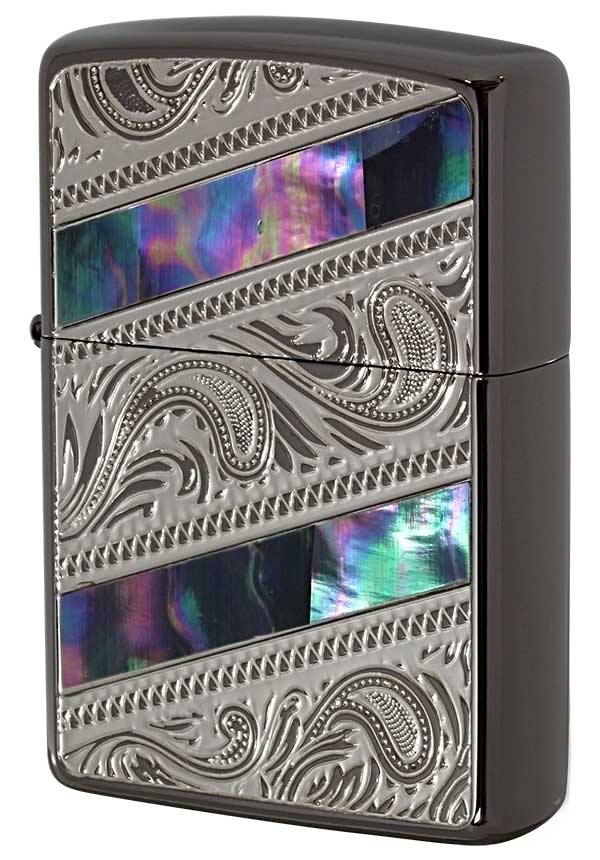 Zippo ジッポー Shell＆Arabesque 貝貼り＆アラベスク 2BKSHELL-ARB｜Zippo専門店フラミンゴ：本店