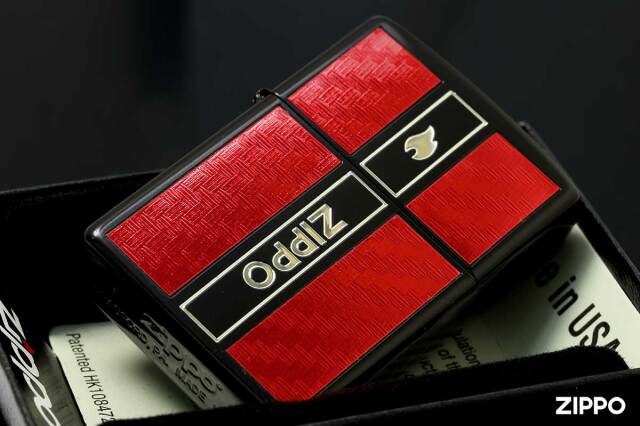 Zippo ジッポー カーボン 炎 アイコンフレーム ジッポ ロゴ レッド CARBON SERIES Ver.2 2BK-REDCAEBONZ｜Zippo専門店フラミンゴ：本店