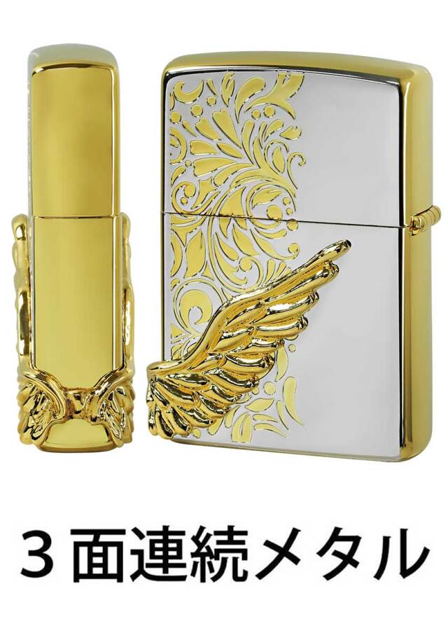 Zippo ジッポー 限定1,000個生産 2022-2023 The Angel's Wings Limted Edition エンジェルウイング シルバーゴールド PAW-2023SPG ...