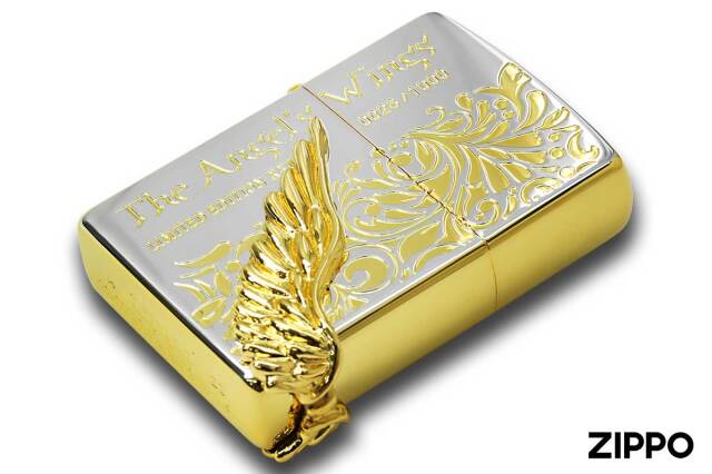 Zippo ジッポー 限定1,000個生産 2022-2023 The Angel's Wings Limted Edition エンジェルウイング シルバーゴールド PAW-2023SPG ...