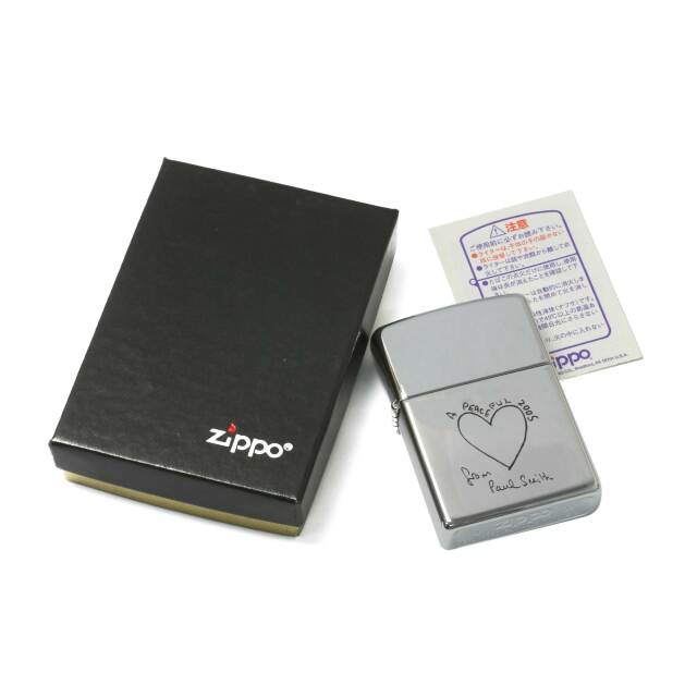 絶版/ヴィンテージ Zippo ジッポー 中古 2004年製造ZIPPO Paul Smith Peaceful 2005 裏回転用突起あり スピン [A]使用感少なく状態が良い｜Zippo ...
