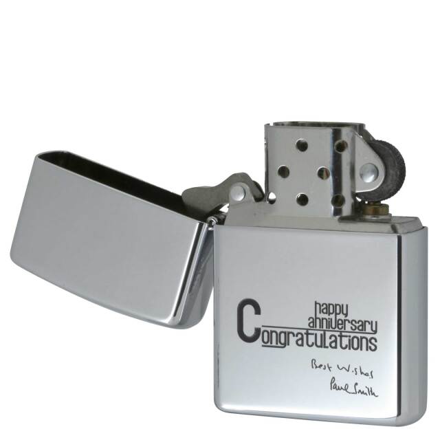 絶版/ヴィンテージ Zippo ジッポー 中古 2003年製造ZIPPO Paul Smith Happy Anniversary Congratulations [S]ほぼ新品同様 ...