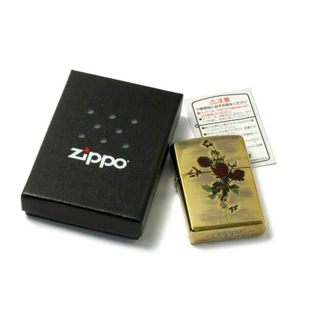 絶版/ヴィンテージ Zippo ジッポー 中古 2006年製造ZIPPO Paul Smith ROSE 薔薇 ブラスイブシ仕上げ [B]使用感ありやや傷汚れあり｜Zippo専門店フラミンゴ：本店
