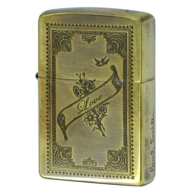 絶版/ヴィンテージ Zippo ジッポー 中古 2006年製造ZIPPO Paul Smith 飾り枠 Love [B]使用感ありやや傷汚れあり｜Zippo専門店フラミンゴ：本店