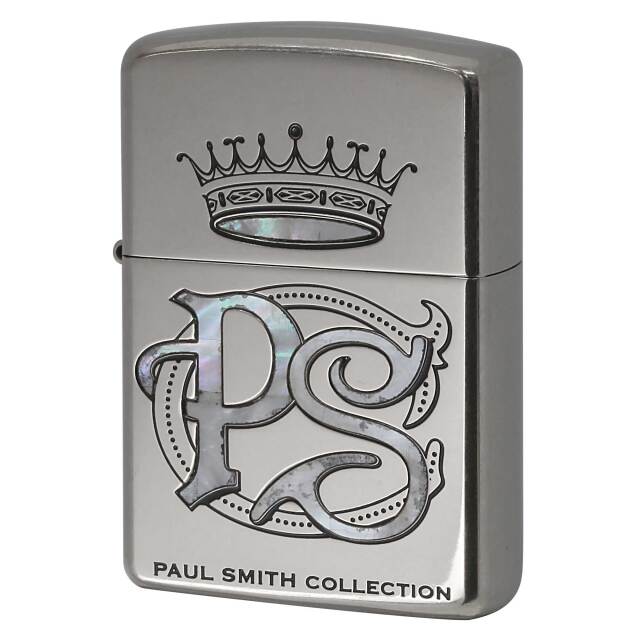 絶版/ヴィンテージ Zippo ジッポー 中古 2005年製造ZIPPO Paul Smith Collection ARMOR Crown アーマー ロゴ王冠 シェルホワイト [S]ほぼ新品 ...