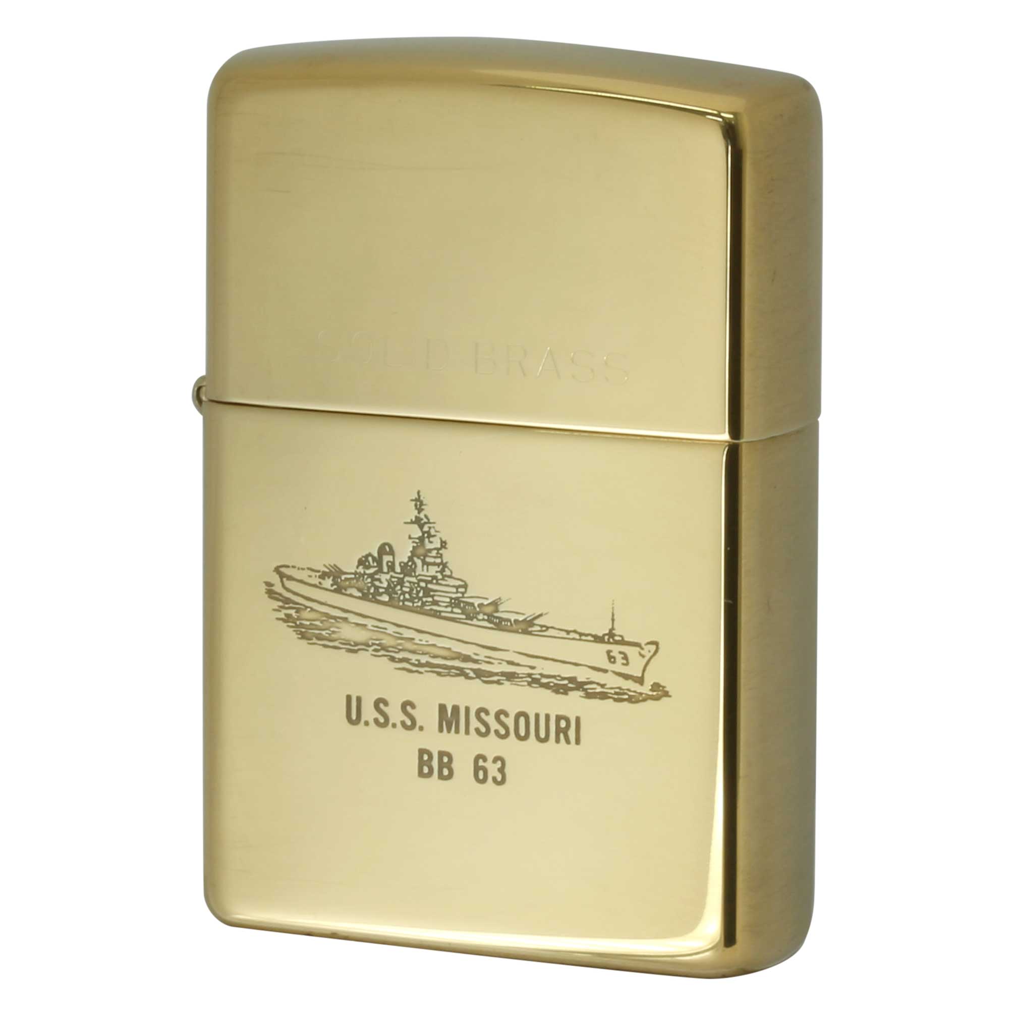 絶版/ヴィンテージ Zippo ジッポー 中古 2003年製造254 USS MISSOURI BB63 SOLID BRASS [N]未使用・新品｜Zippo専門店フラミンゴ：本店