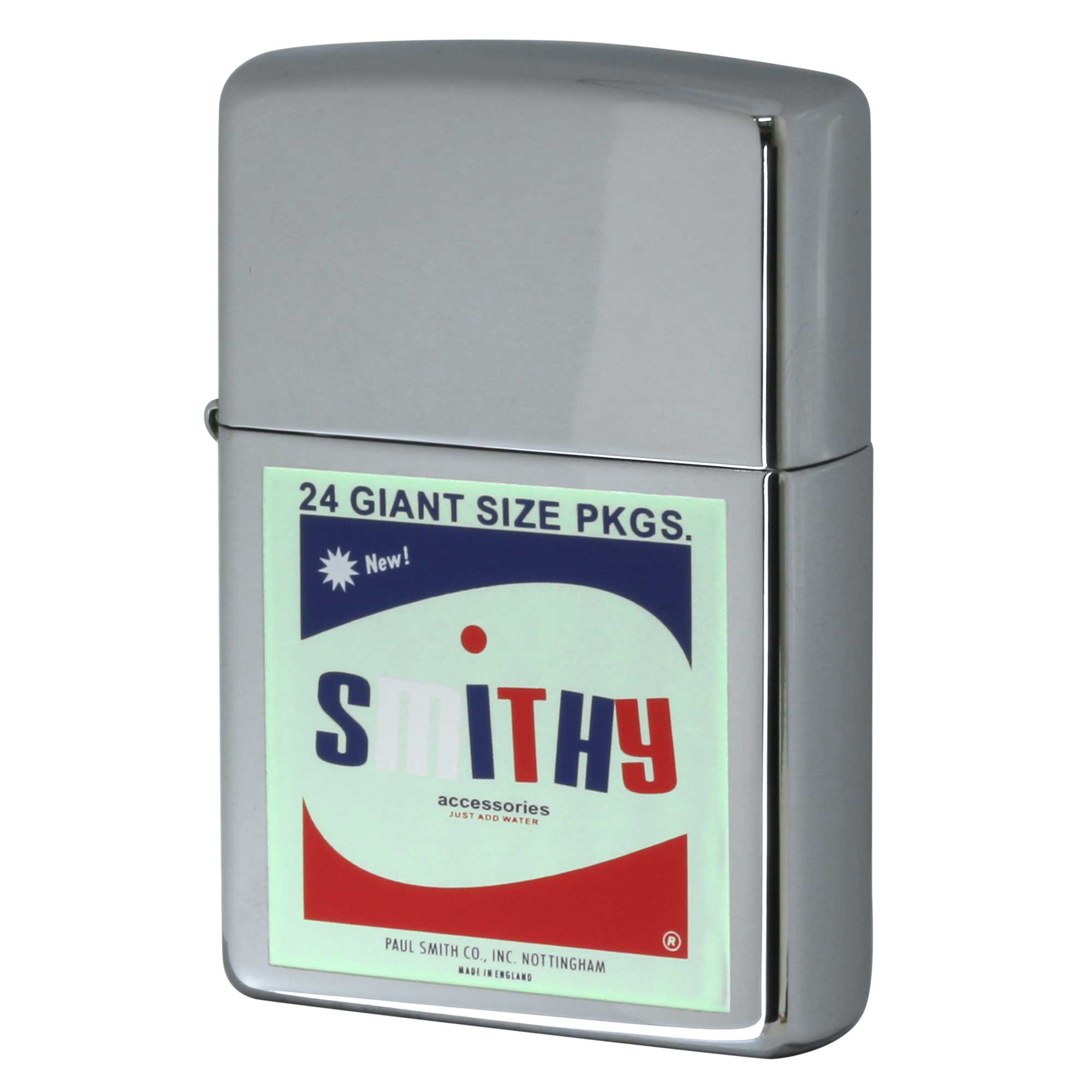 絶版/ヴィンテージ Zippo ジッポー 中古 2002年製造ZIPPO Paul Smith 24 GIANT SIZE PKGS. SMITHY プリント [S]ほぼ新品同様｜Zippo ...