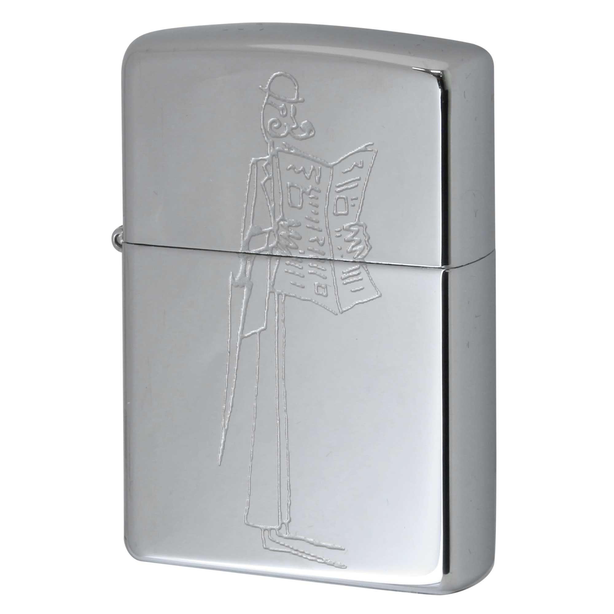 絶版/ヴィンテージ Zippo ジッポー 中古 2003年製造ZIPPO Paul Smith 試作品 新聞を読む紳士 [S]ほぼ新品同様｜Zippo専門店フラミンゴ：本店