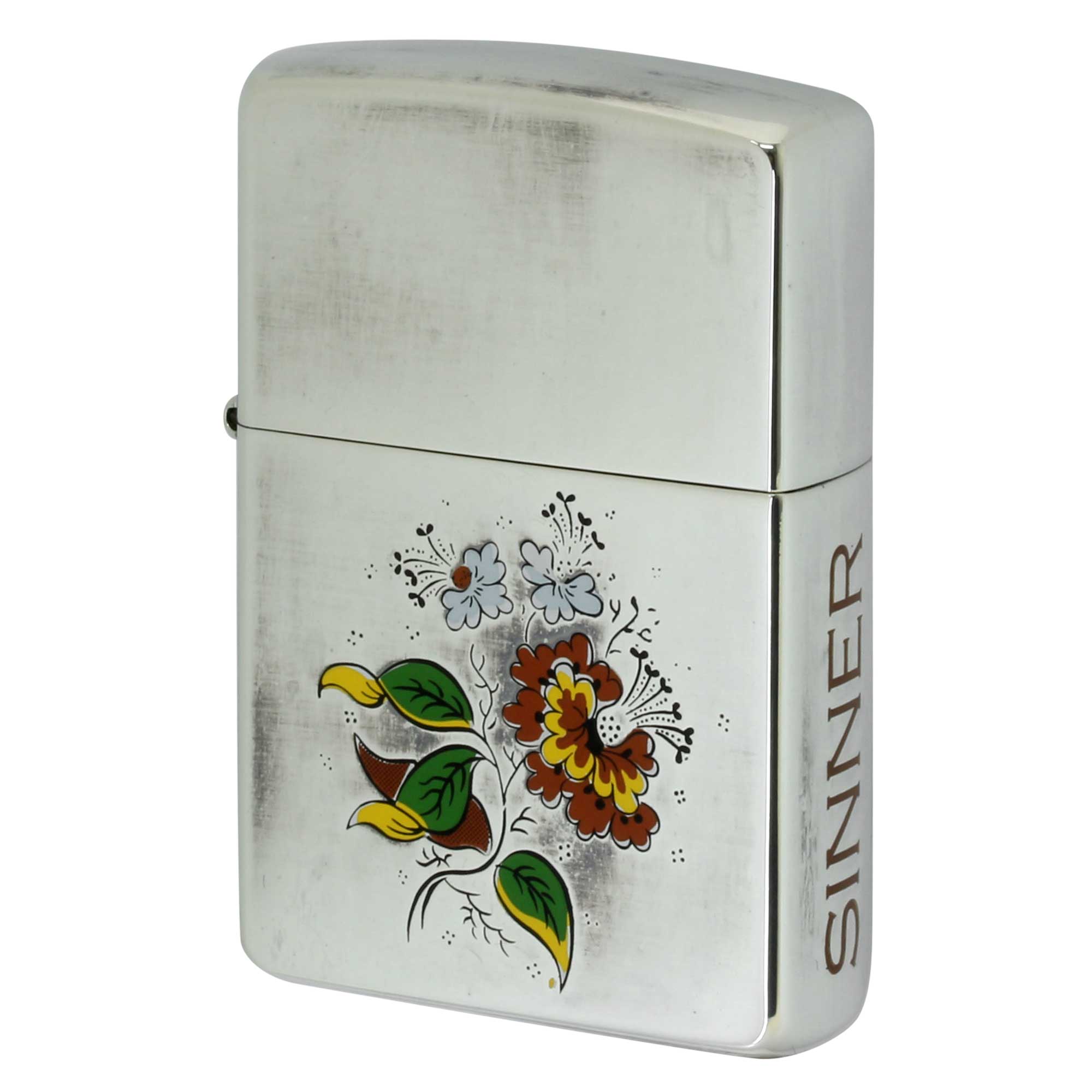 絶版/ヴィンテージ Zippo ジッポー 中古 2003年製造ZIPPO Paul Smith 試作品 Flower 花柄 SAVIOUR SINNER [B]使用感ありやや傷汚れあり ...