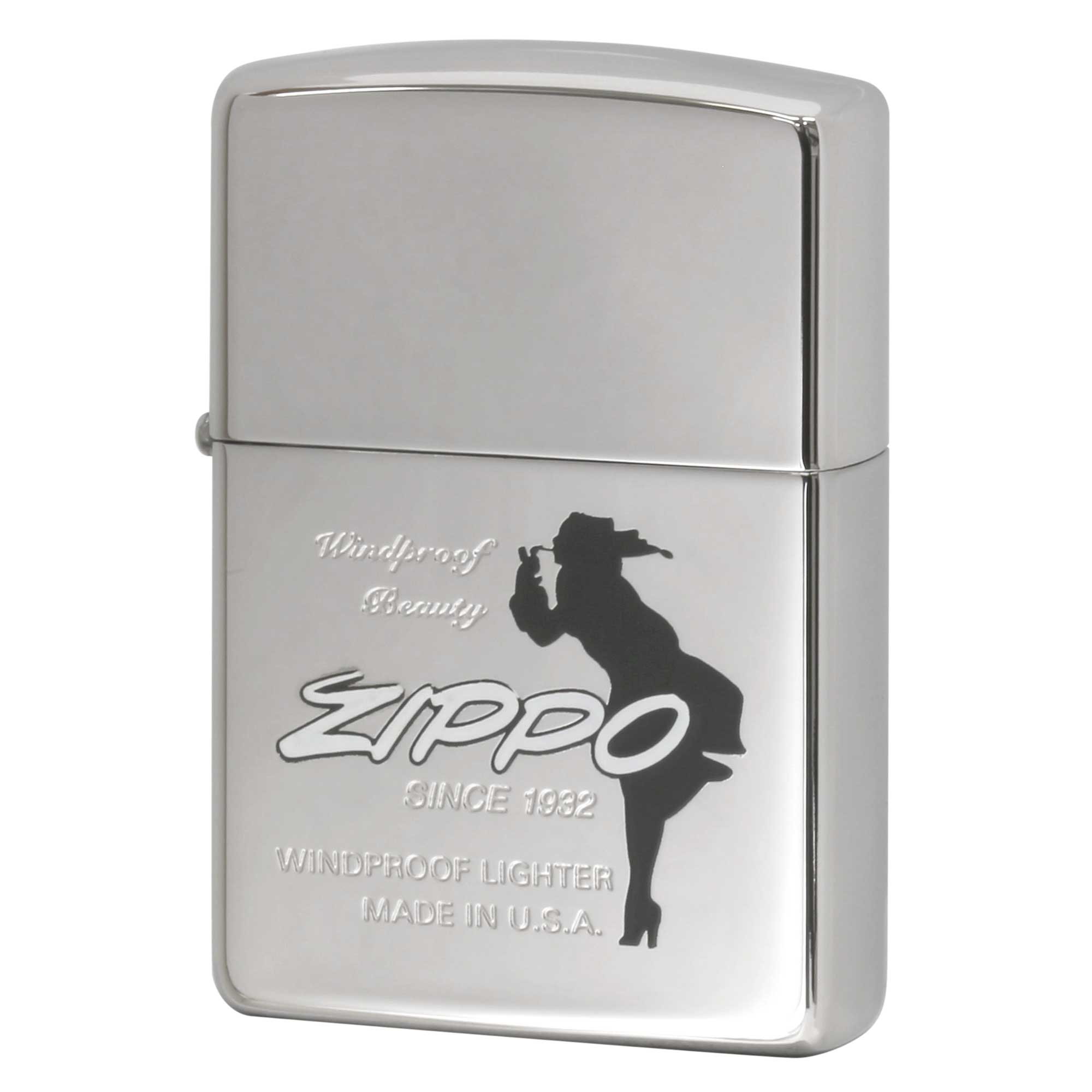 絶版/ヴィンテージ Zippo ジッポー 中古 1995年製造Windproof Beauty ウィンディ Windy オイルタンク付き [S ...