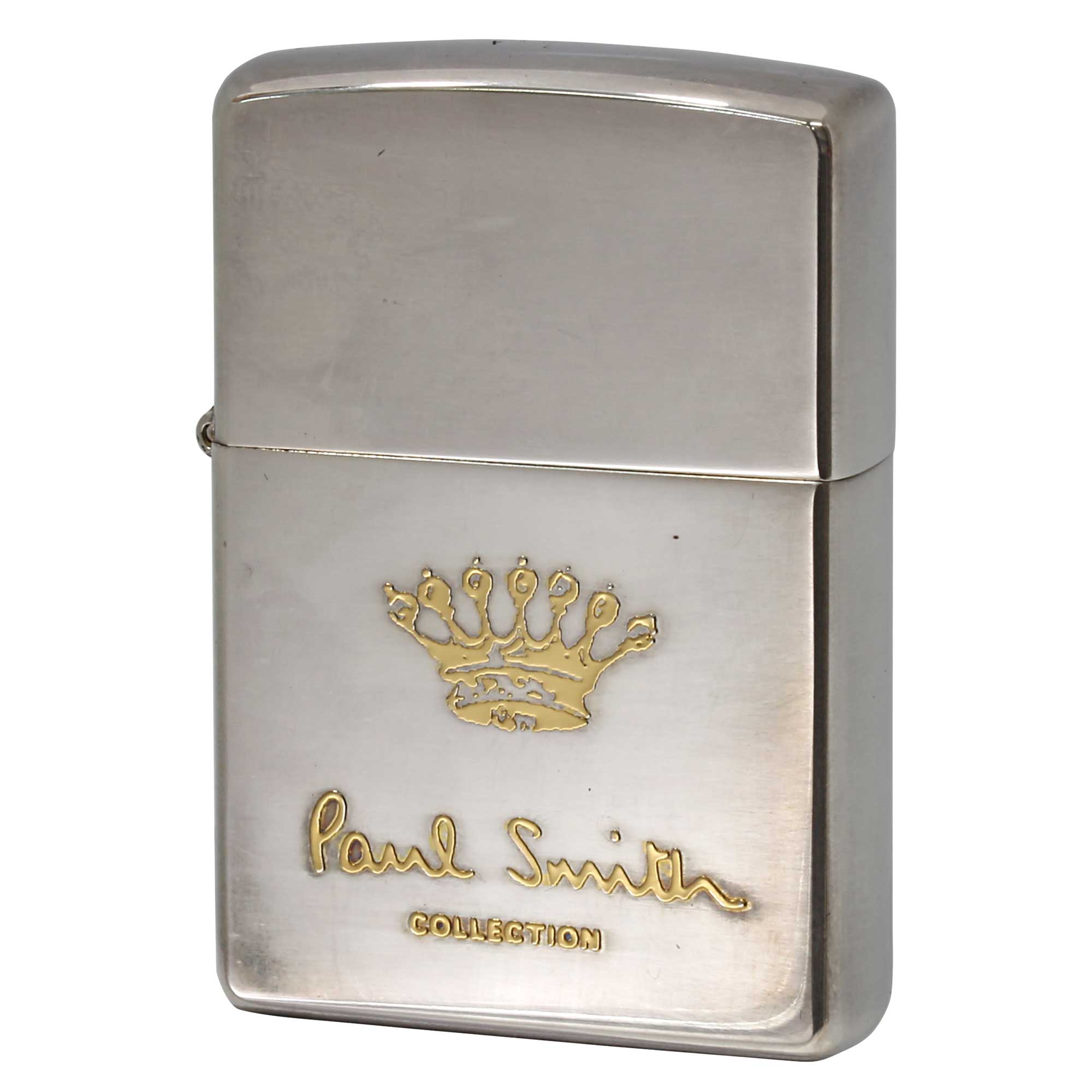 絶版/ヴィンテージ Zippo ジッポー 中古 2005年製造ZIPPO Paul Smith Collection 王冠 逆エッチング 盛上げ ゴールド [A]使用感少なく状態が良い ...